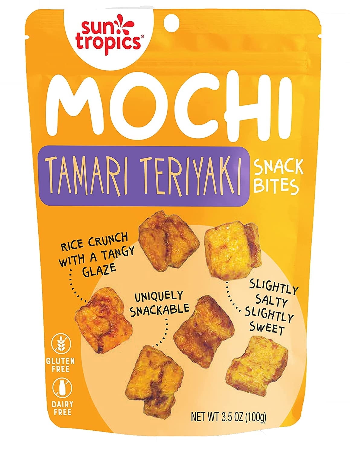 Sun Tropics Mochi Snack Bites Tamari Teriyaki -- 3.5 oz Pack of 3 ...
