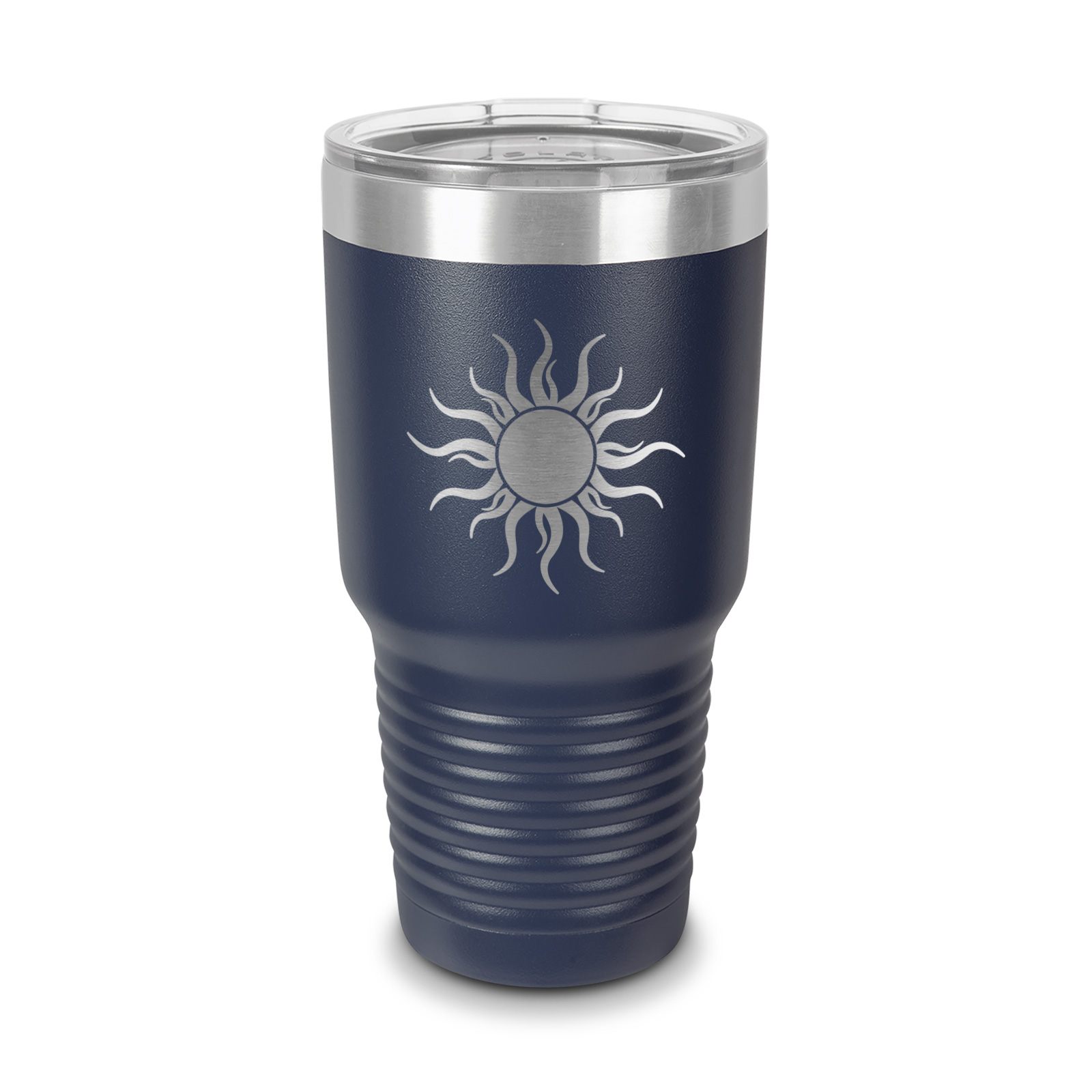 Sun Tumbler 30 oz - Laser Engraved w/ Clear Lid - Stainless Steel ...