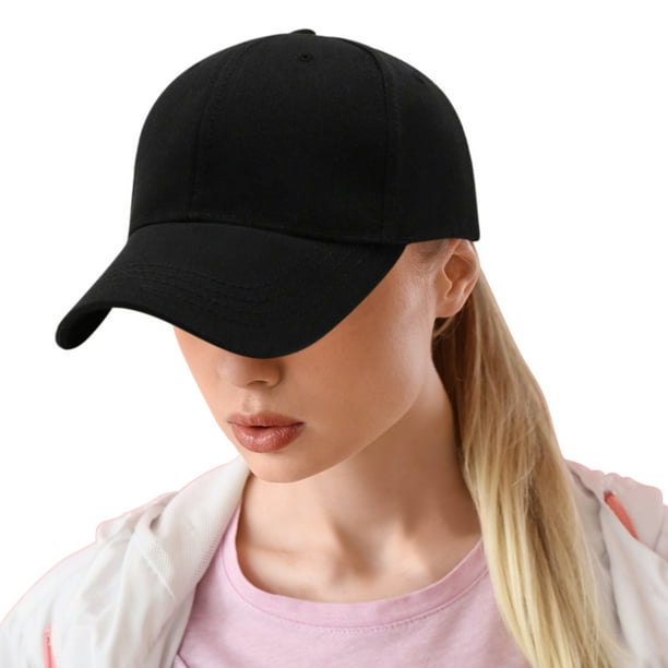 Sun UV Protection Black Baseball Cap Hat for Unisex Adult Men Women ...