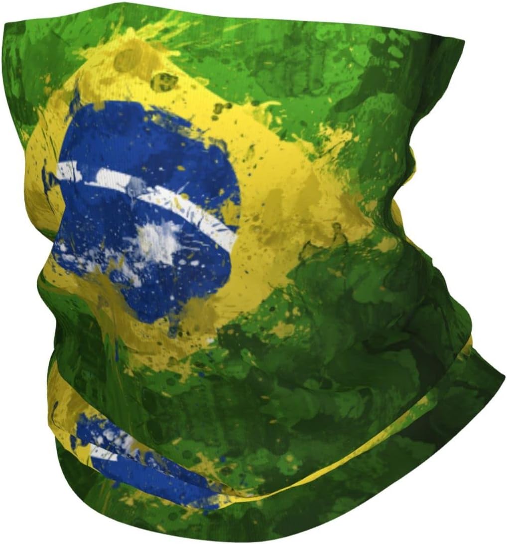 Sun UV Protection Face Mask Graffiti Brazilian Flag Cooling Neck Gaiter ...