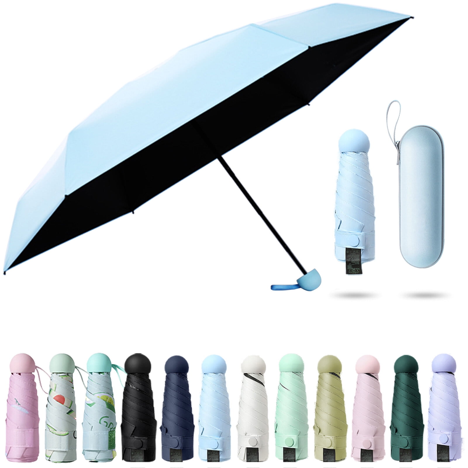 Sun Umbrella Folded Ultra-light Six-bone With Box Sun Protection UV ...