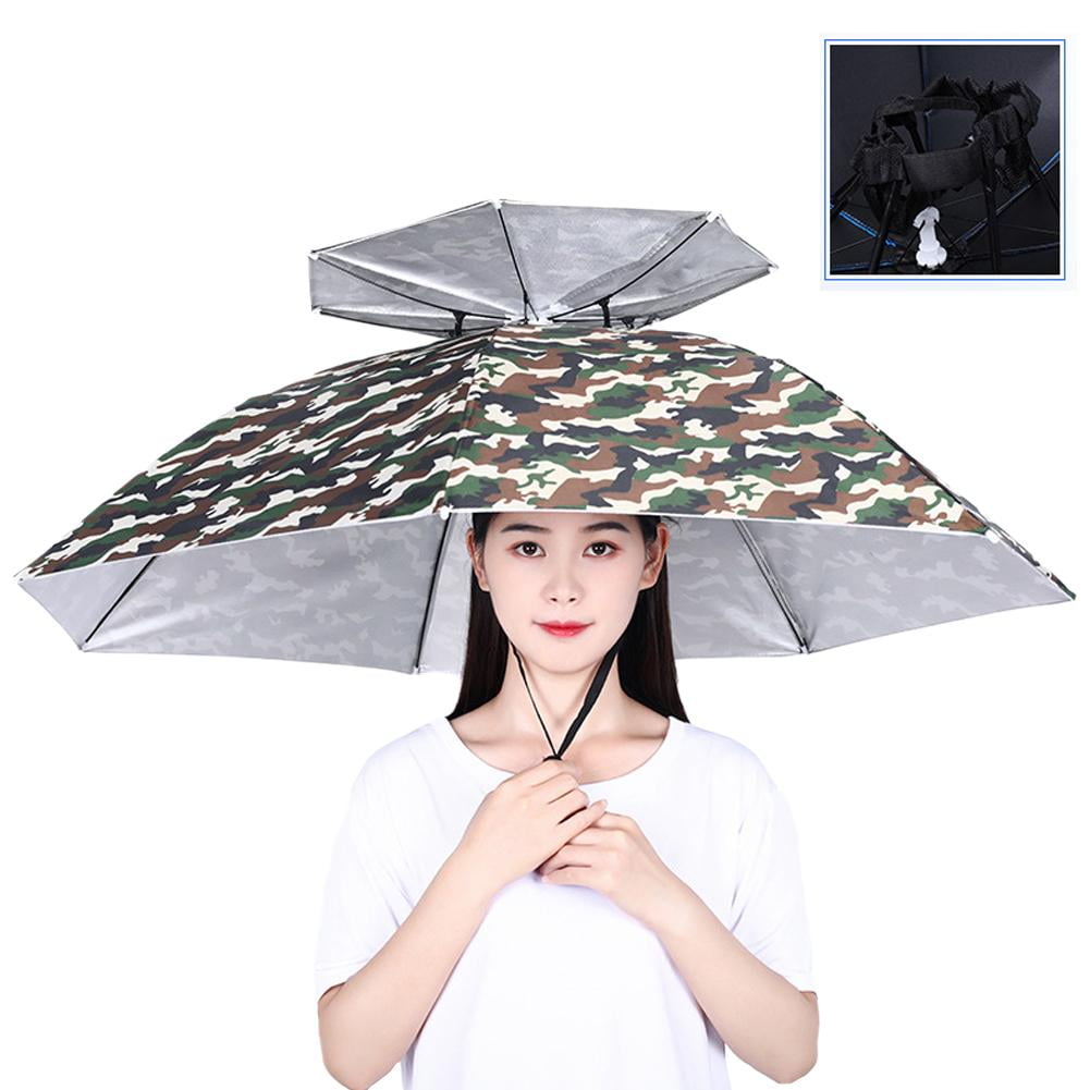Sun Umbrella Hat Fishing Hands Free Gardening Camping Hat Cap HOT Hiking X8S3 - Walmart.com