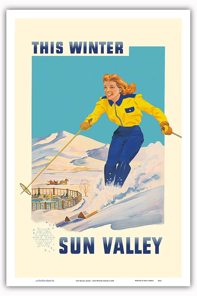 Sun Valley Idaho - This Winter Skiing - Bald Mountain “Baldy” - Vintage ...