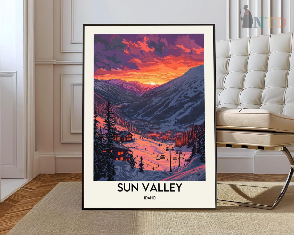 Sun Valley Poster, Sun Valleysun Valley Print, Sun Valley Photo, Sun ...
