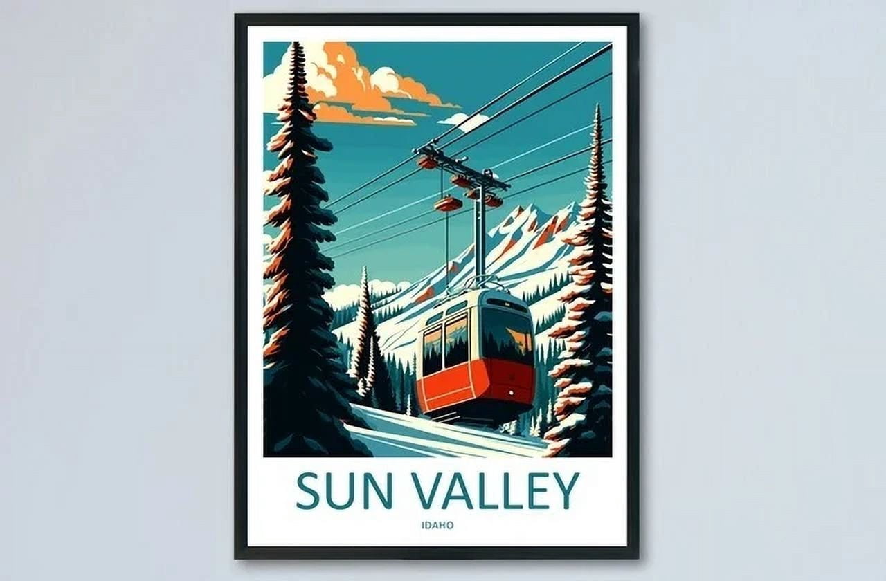 Sun Valley Travel Print Wall Art Sun Valley Wall Hanging Home DeCor NO ...