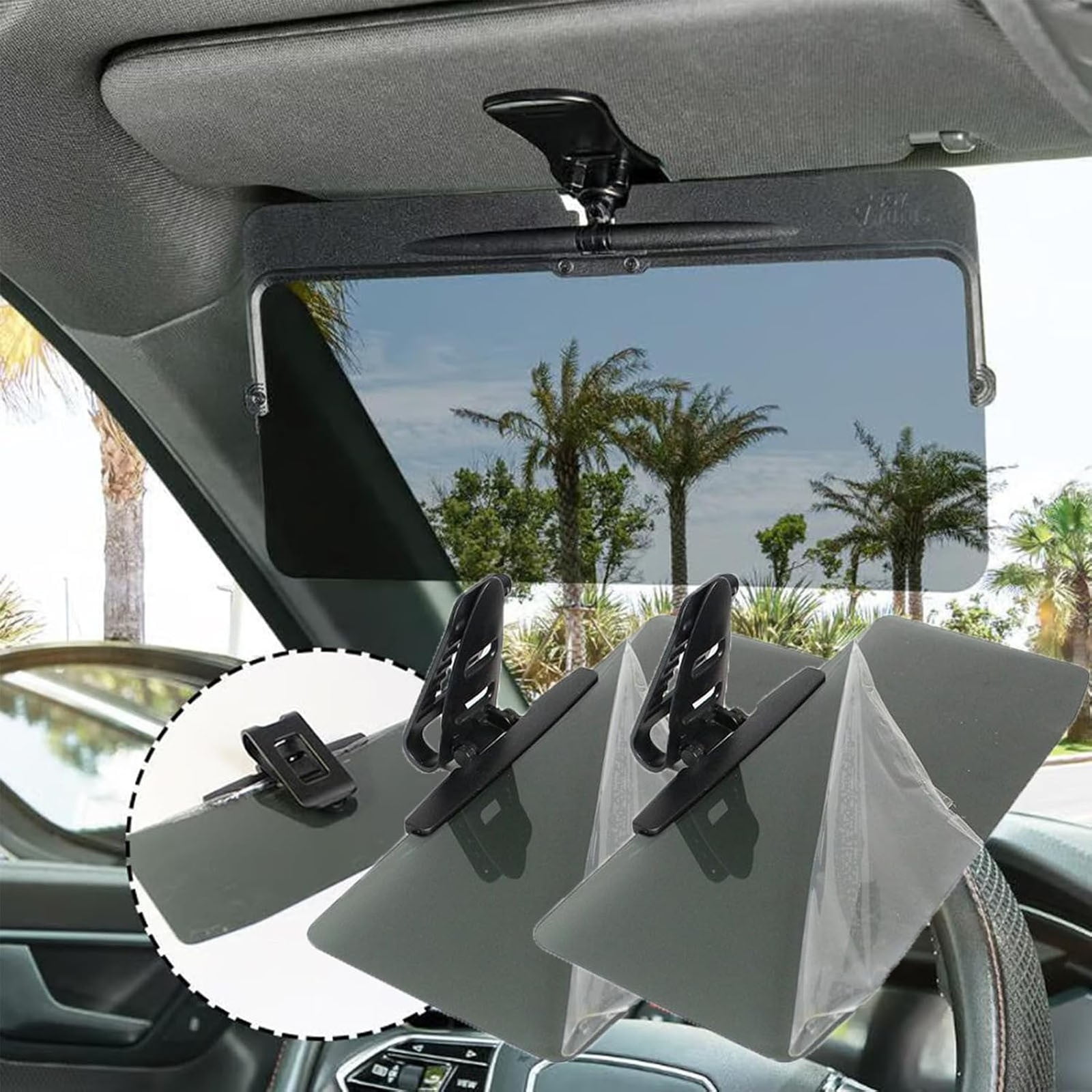 Sun Visor for Car, Universal Anti-Glare Polarized Sun Visor Extender ...