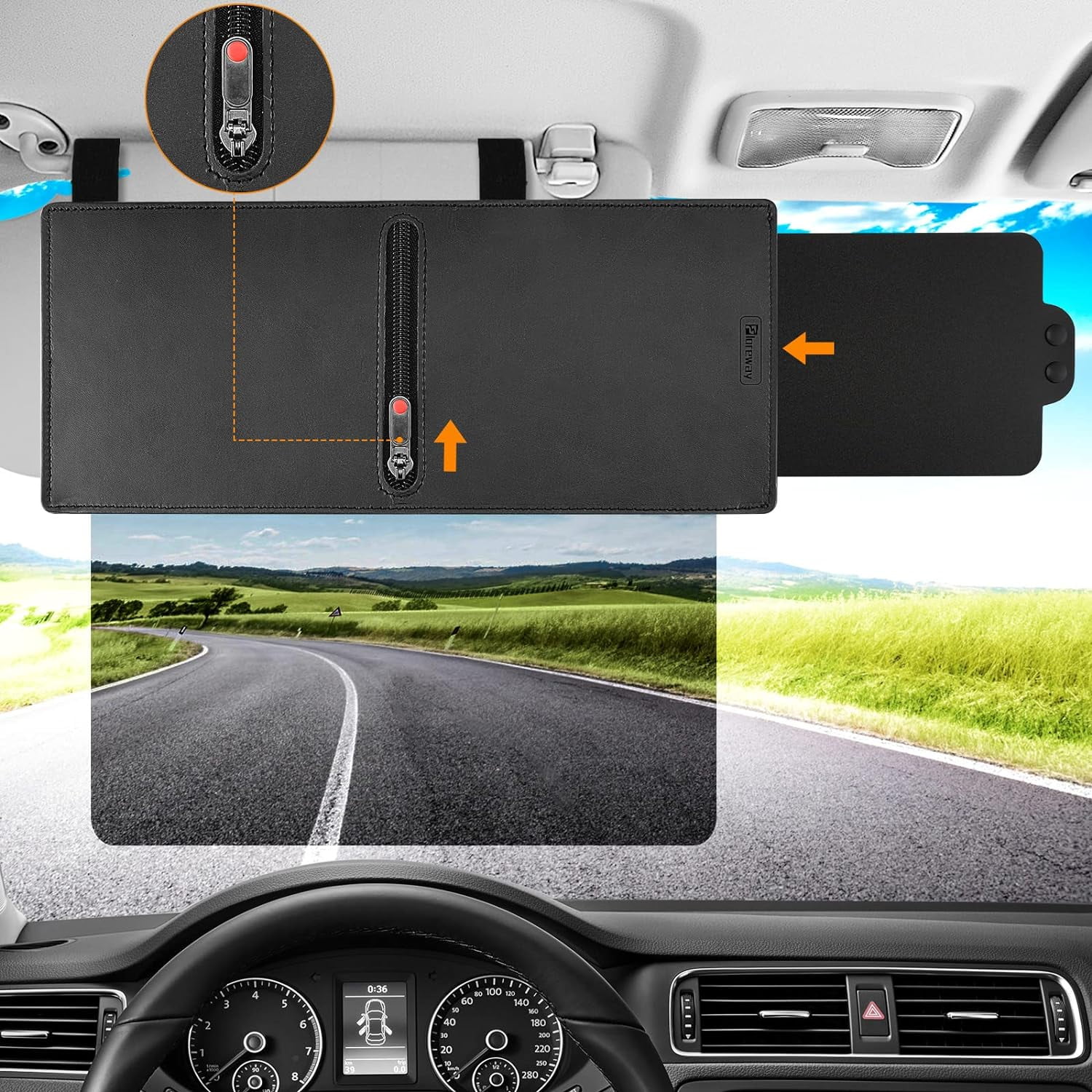 Polarized Driver Side Sun Visor Extender for Most Cars, SUVs, & Trucks ...