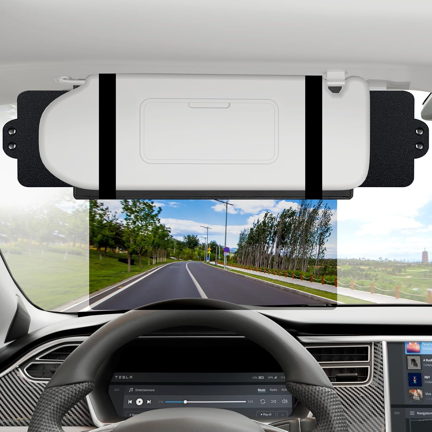 Sun Visor Extender for Car with 2 Side Sunshade, Polarized UV400 Visor ...