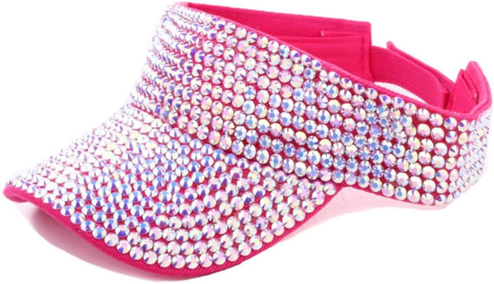 Sun Visor Glitter Visor Shiny Rhinestones Plain Sport Sun Visor ...