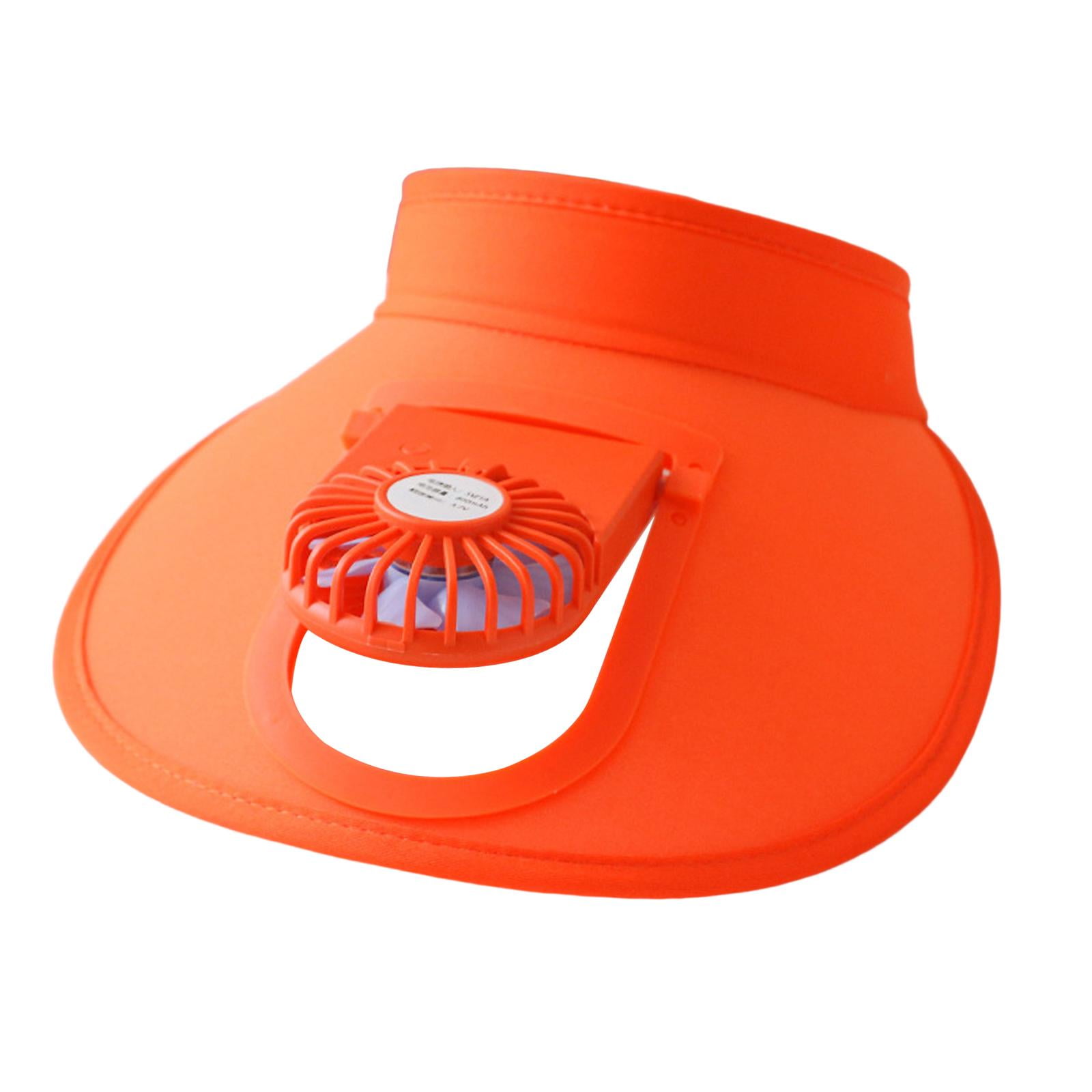 Sun Visor Hat with Fan, Fan Visor Hat Adjustable Elastic Buckle Sun ...