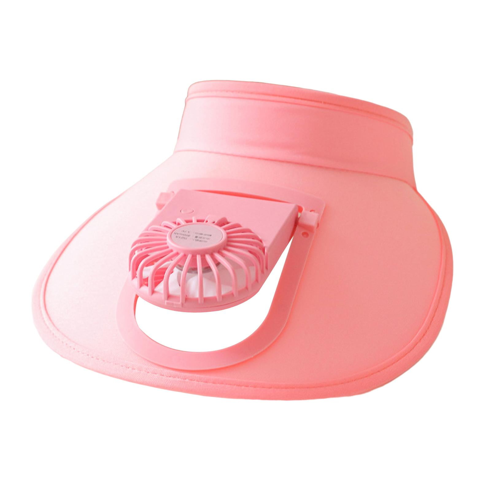 Sun Visor Hat with Fan, Fan Visor Hat Adjustable Elastic Buckle Sun ...