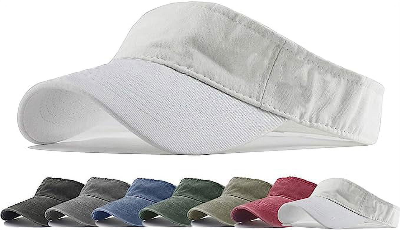 Sun Visor Hats Cotton Twill Ball Adjustable Sun Caps for Men Women ...