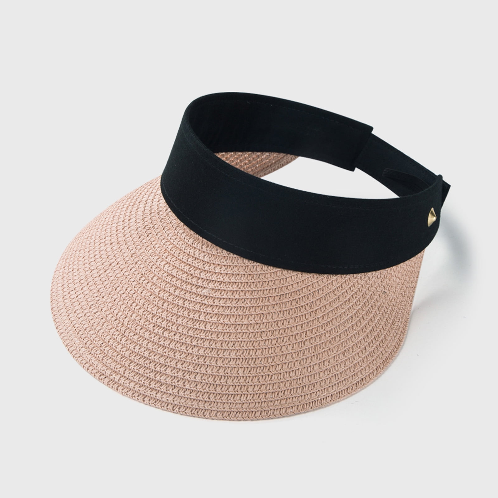 Sun Visor Hats For Women Wide Straw Visors Womens Foldable Beach Visors ...