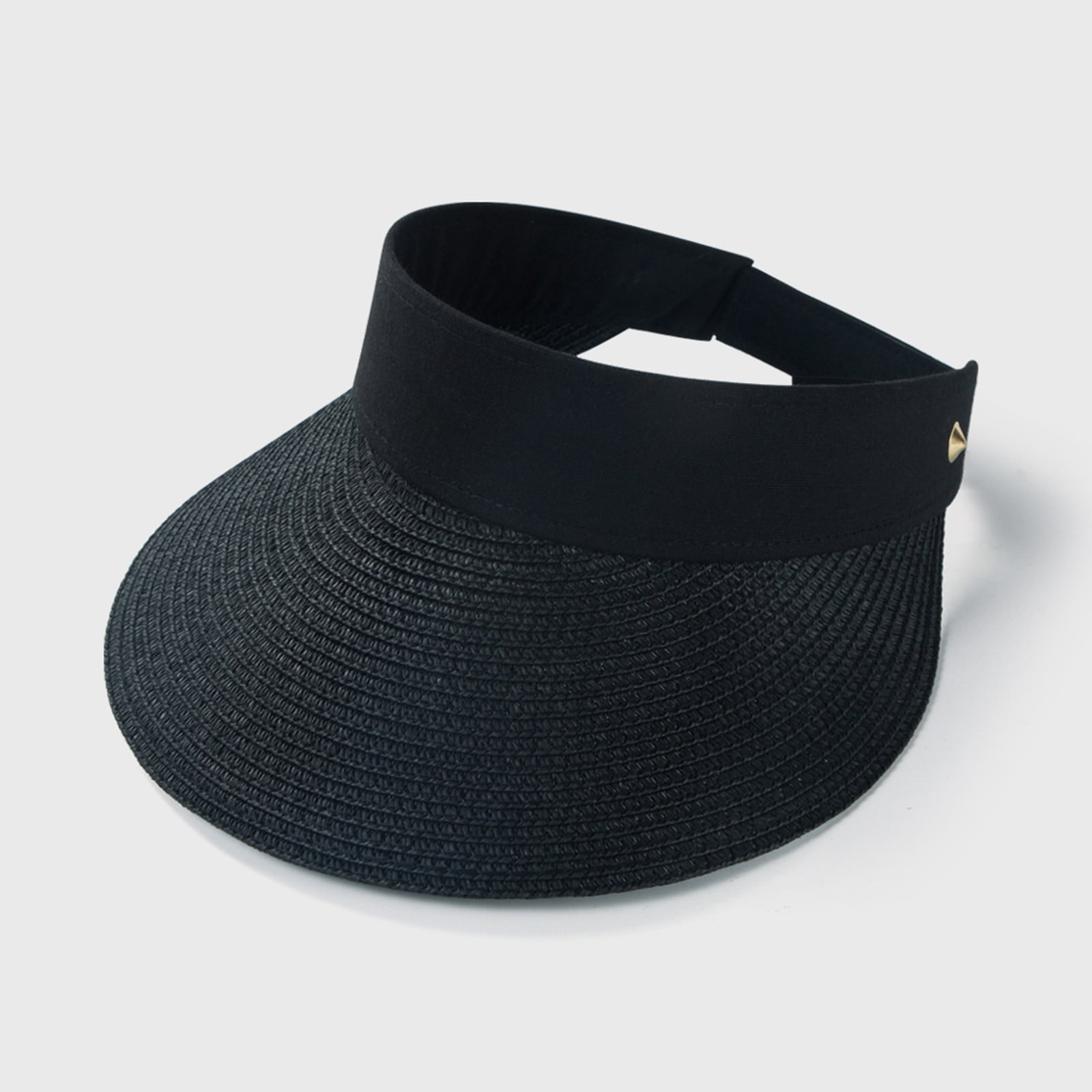 Sun Visor Hats For Women Wide Straw Visors Womens Foldable Beach Visors ...