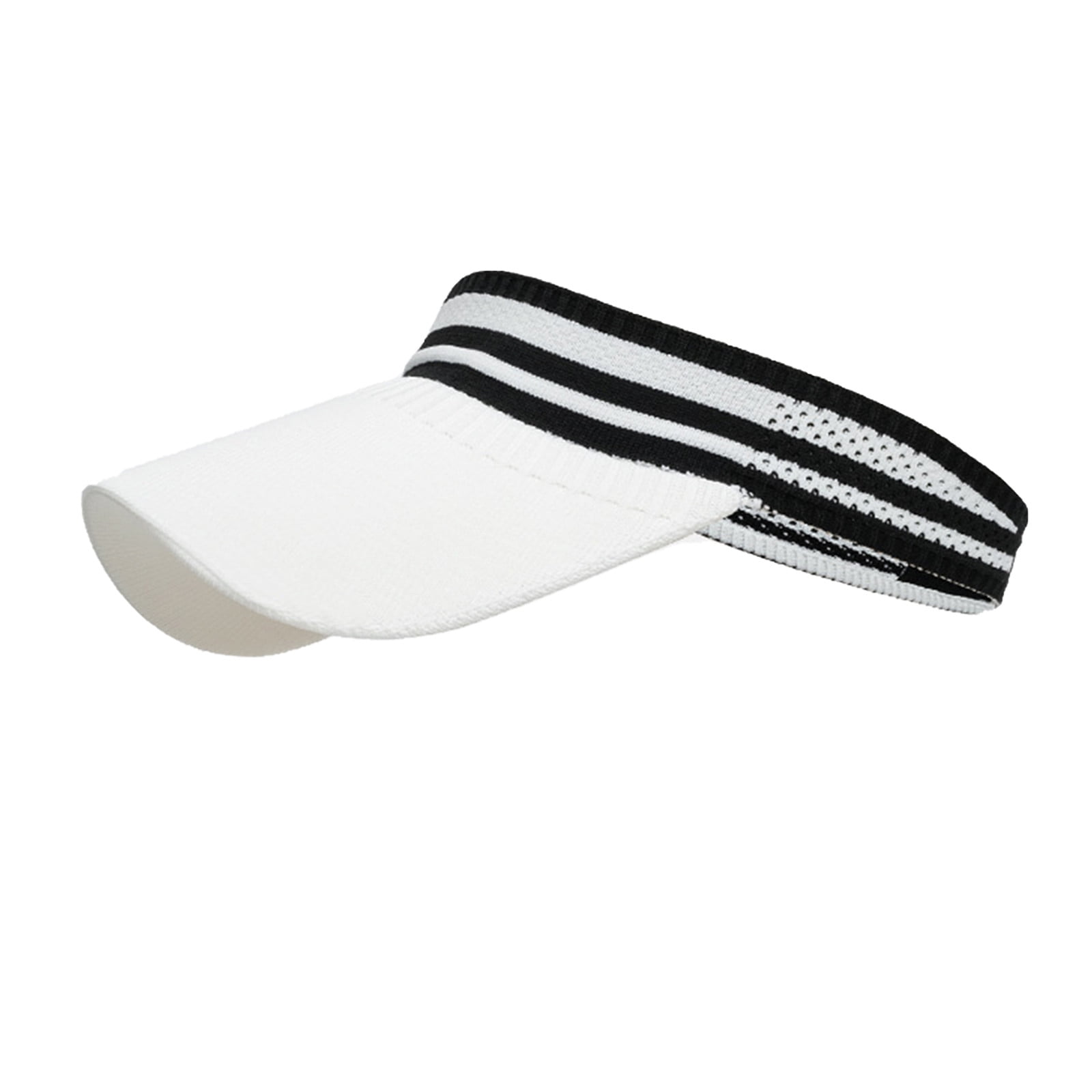 Sun Visor Hats Women Large Brim Summer Uv Protection Beach Cap White
