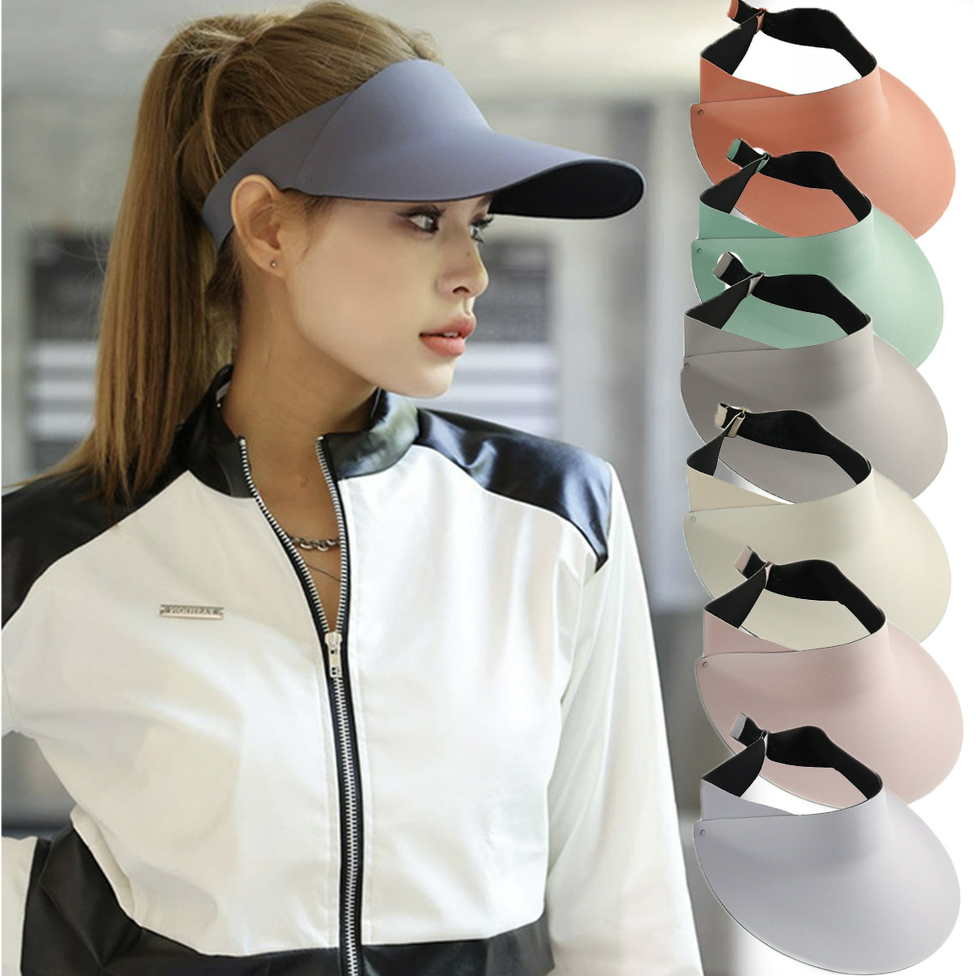 Sun Visor Hats Women Large Brim Summer Uv Protection Beach Cap