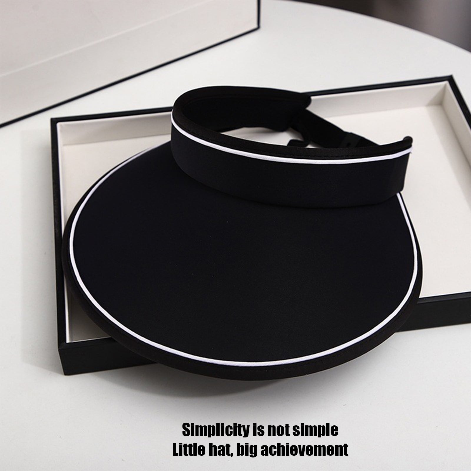 Sun Visor Hats for Women, Foldable Wide Brim Visor Hat, Womens Golf Cap ...