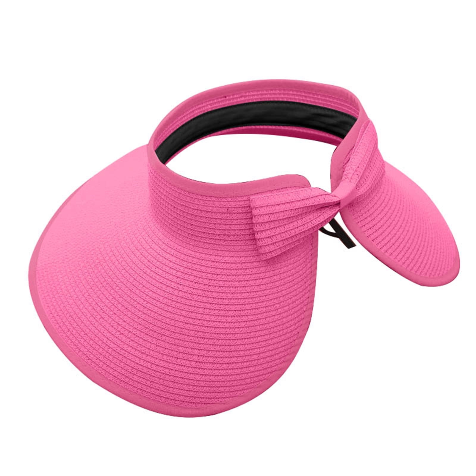 Sun Visor Hats For Women Wide Brim Straw Visors Womens Foldable Beach