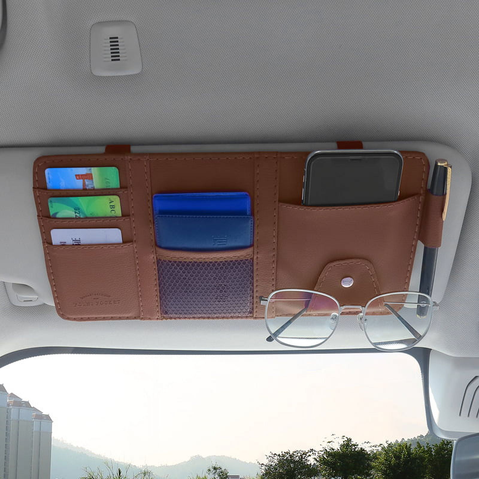 Sun Visor Organizer | Multi-Function in-car Glasses Clip | Registration ...