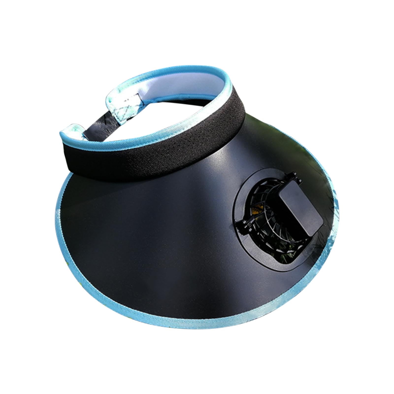Sun Visors Hat with Fan - Fan Visor Hat, Wide Brim Sun Hat with Fan ...