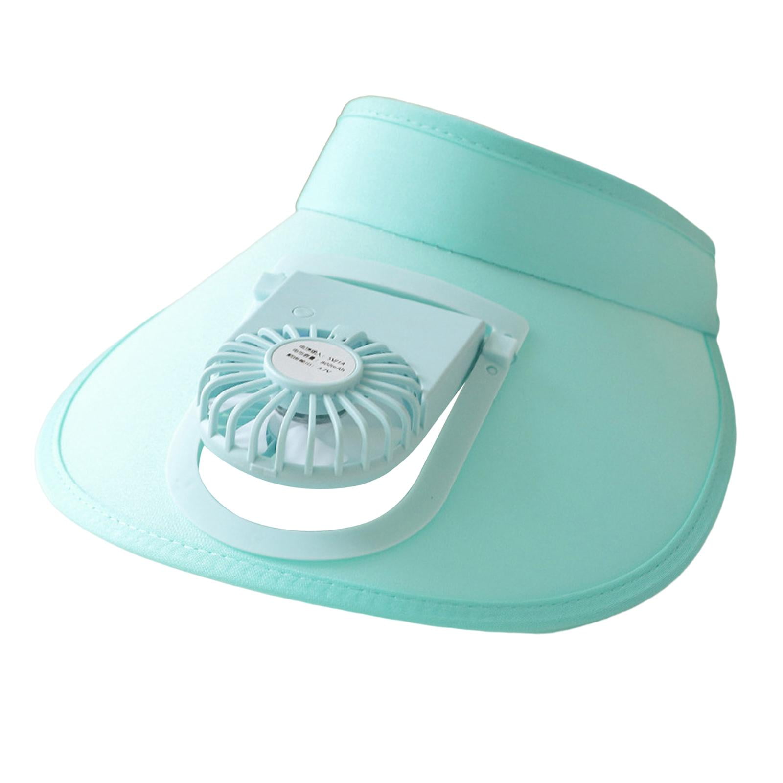 Sun Visors Hat with Fan Visor Fan Hat for Adult Kid with 3 Gear Wind ...