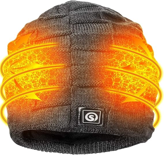 Sun Will Battery Heated Beanie Hat,Electric Rechargeable Warm Winter ...