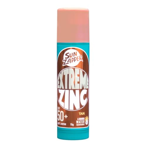 Sun Zapper (Tan) Extreme Zinc Stick - Tan Skin Tone Mineral Sunscreen ...