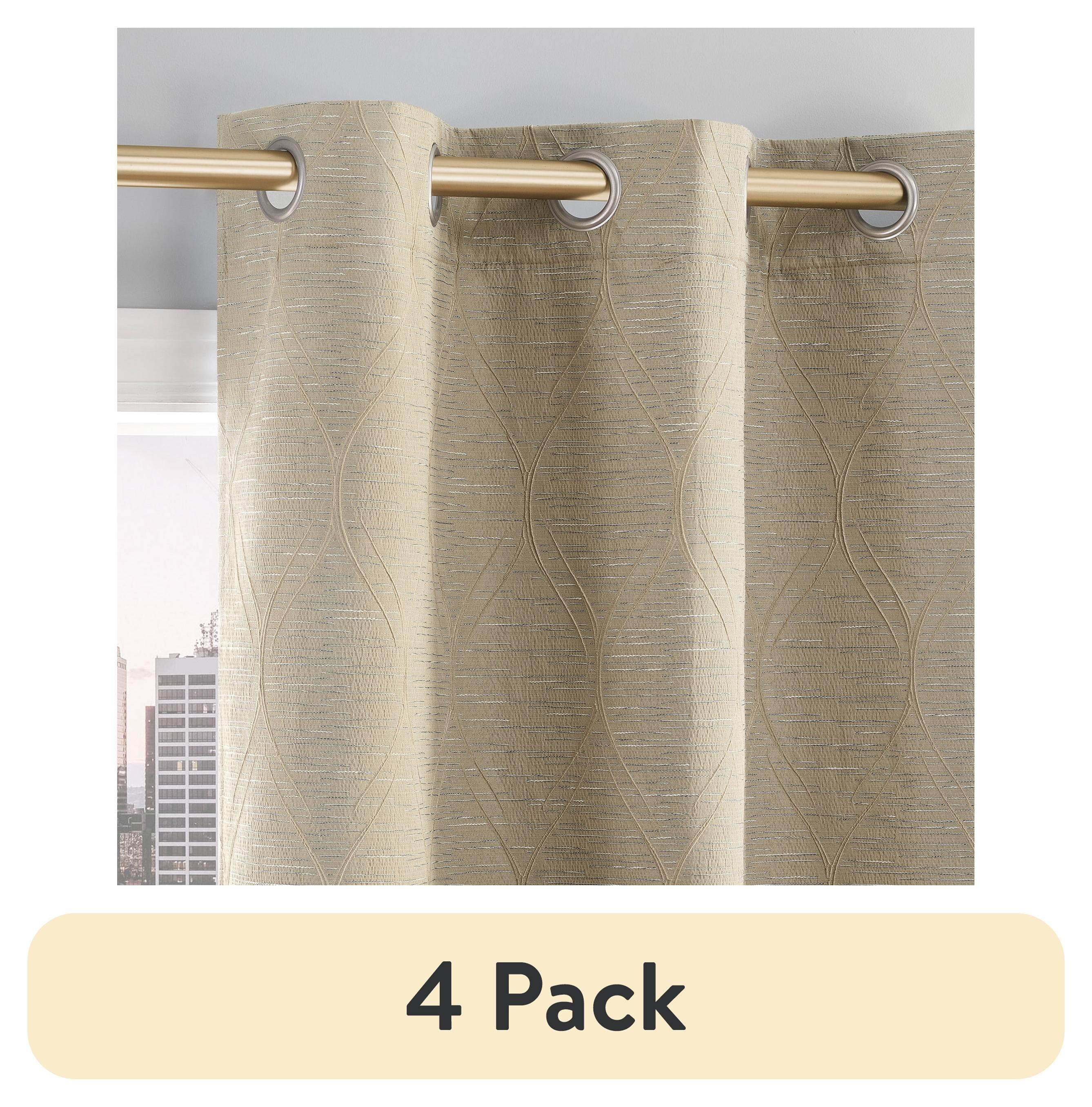 (4 pack) Sun Zero Alaster Geometric Ogee 100% Blackout Grommet Curtain ...