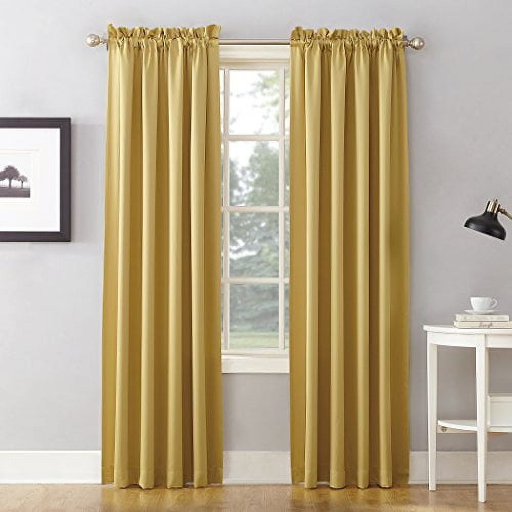 Sun Zero Barrow Energy Efficient Rod Pocket Curtain Single Panel ...