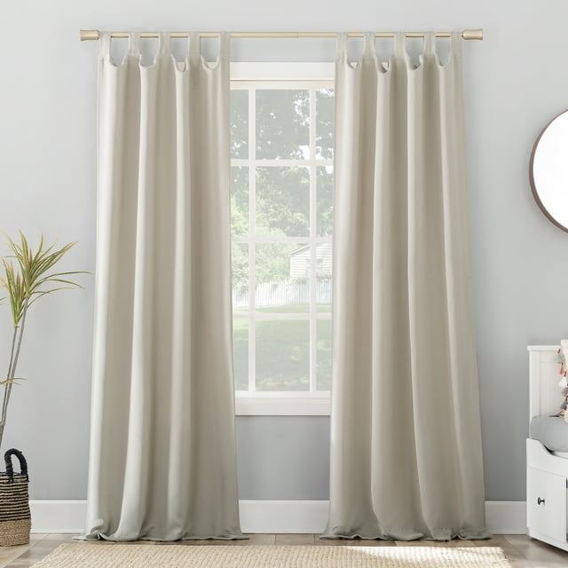 Sun Zero Brant Tab Top Energy Saving Blackout Window Curtain Panel, 40 ...