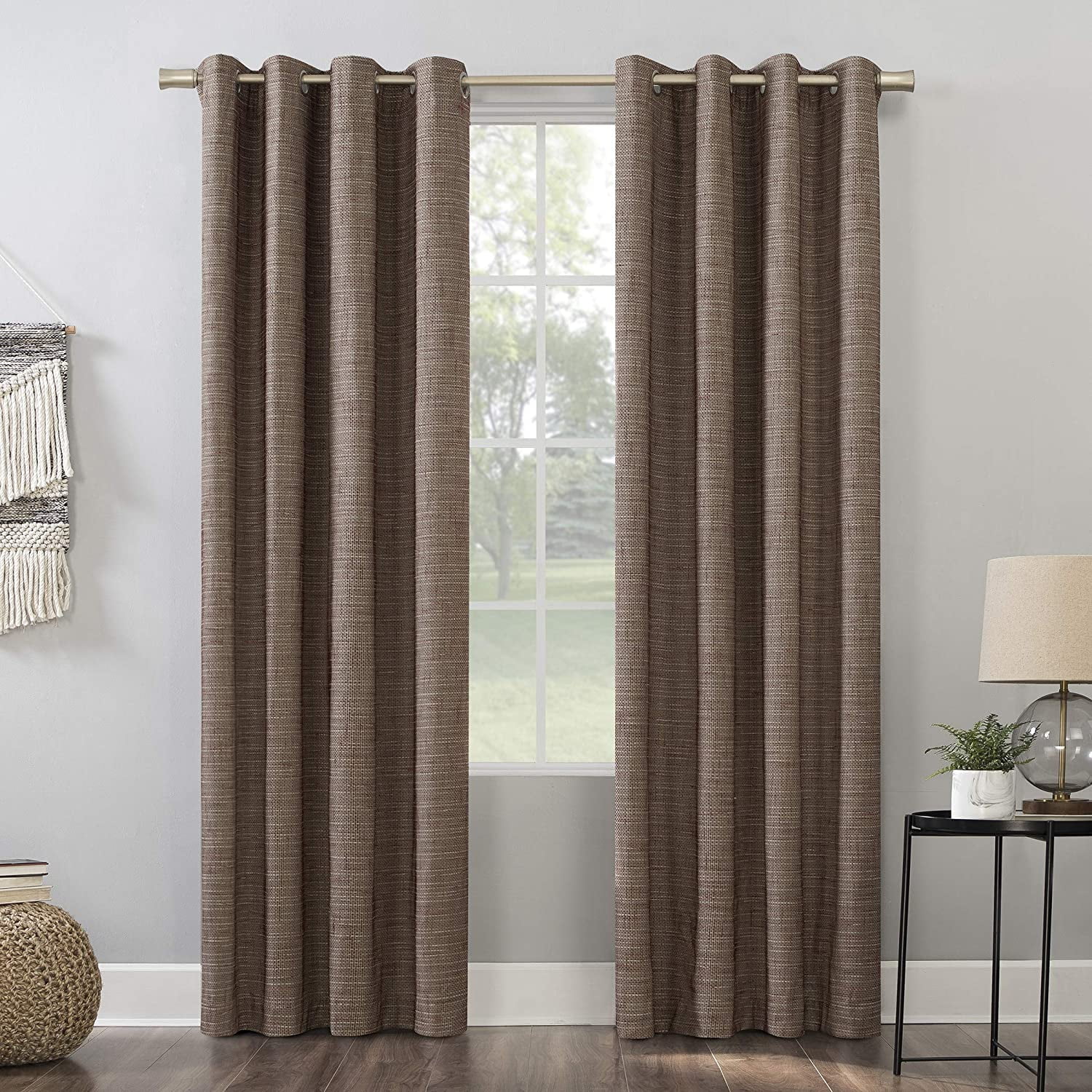 Sun Zero Kline 84-Inch Grommet Curtain in Russet - Walmart.com