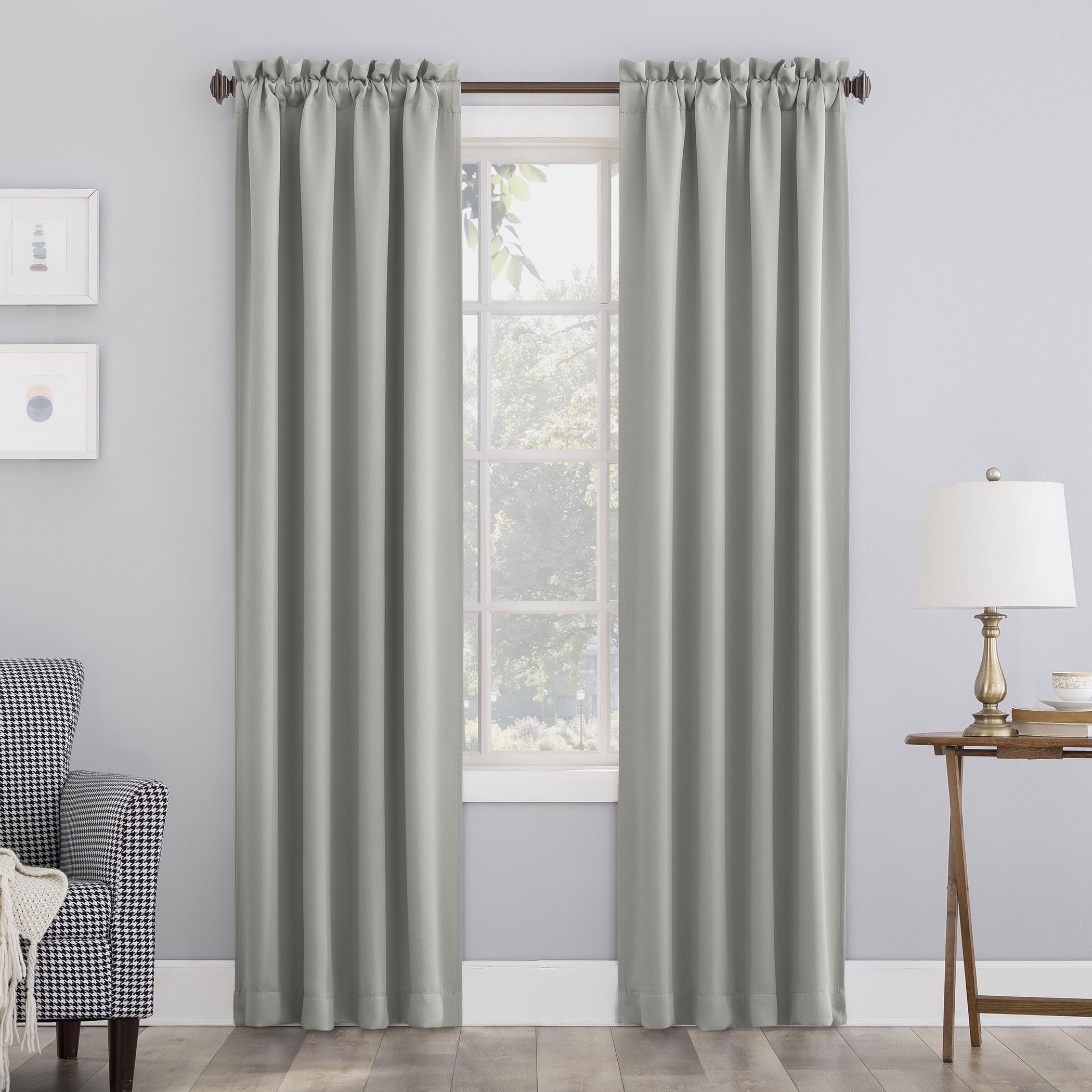 Sun Zero Nolan Energy Saving Blackout Rod Pocket Curtain Panel, 40"X84 ...