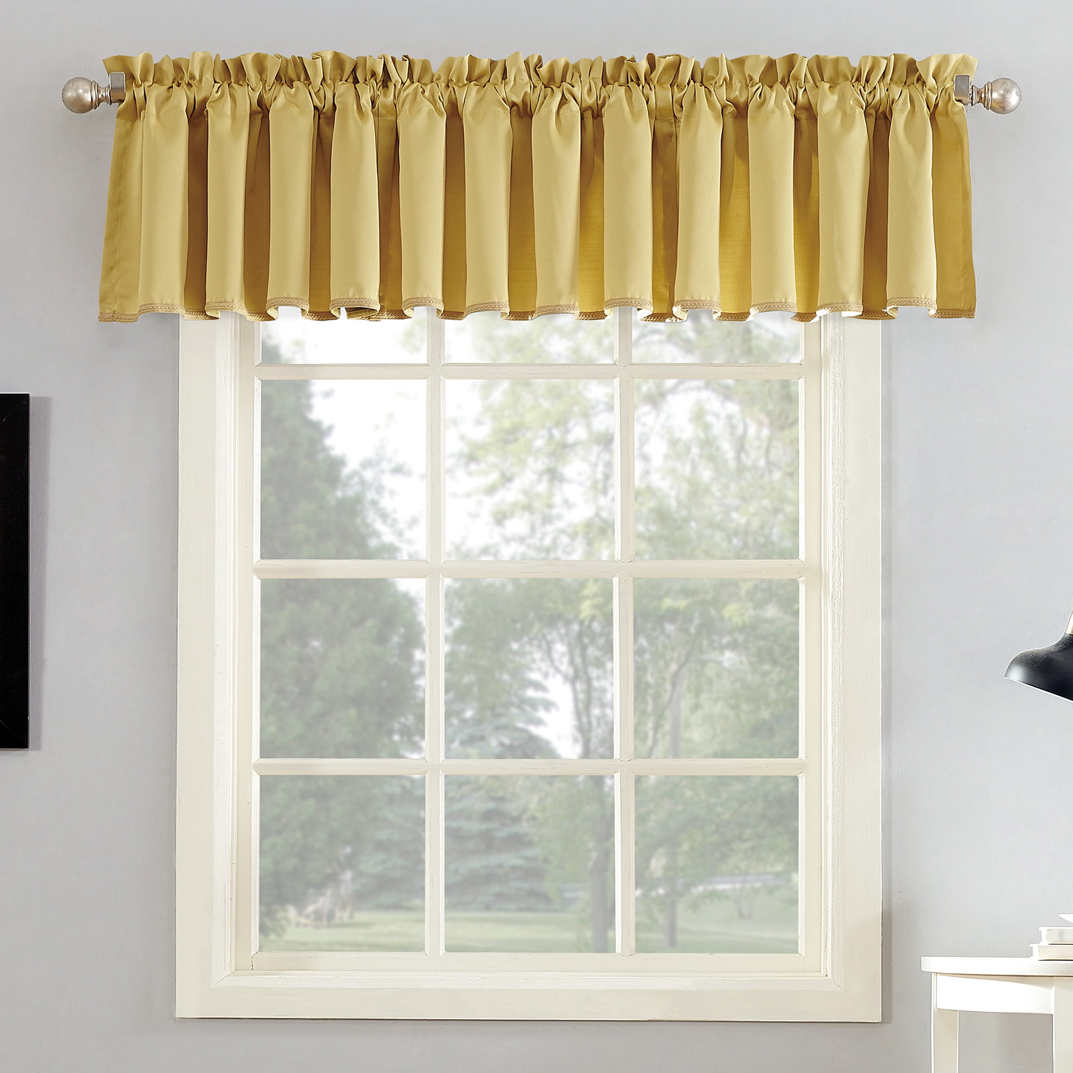 Sun Zero Rod Pocket Room Darkening Valance, 54.0" x 18.0" - Walmart.com