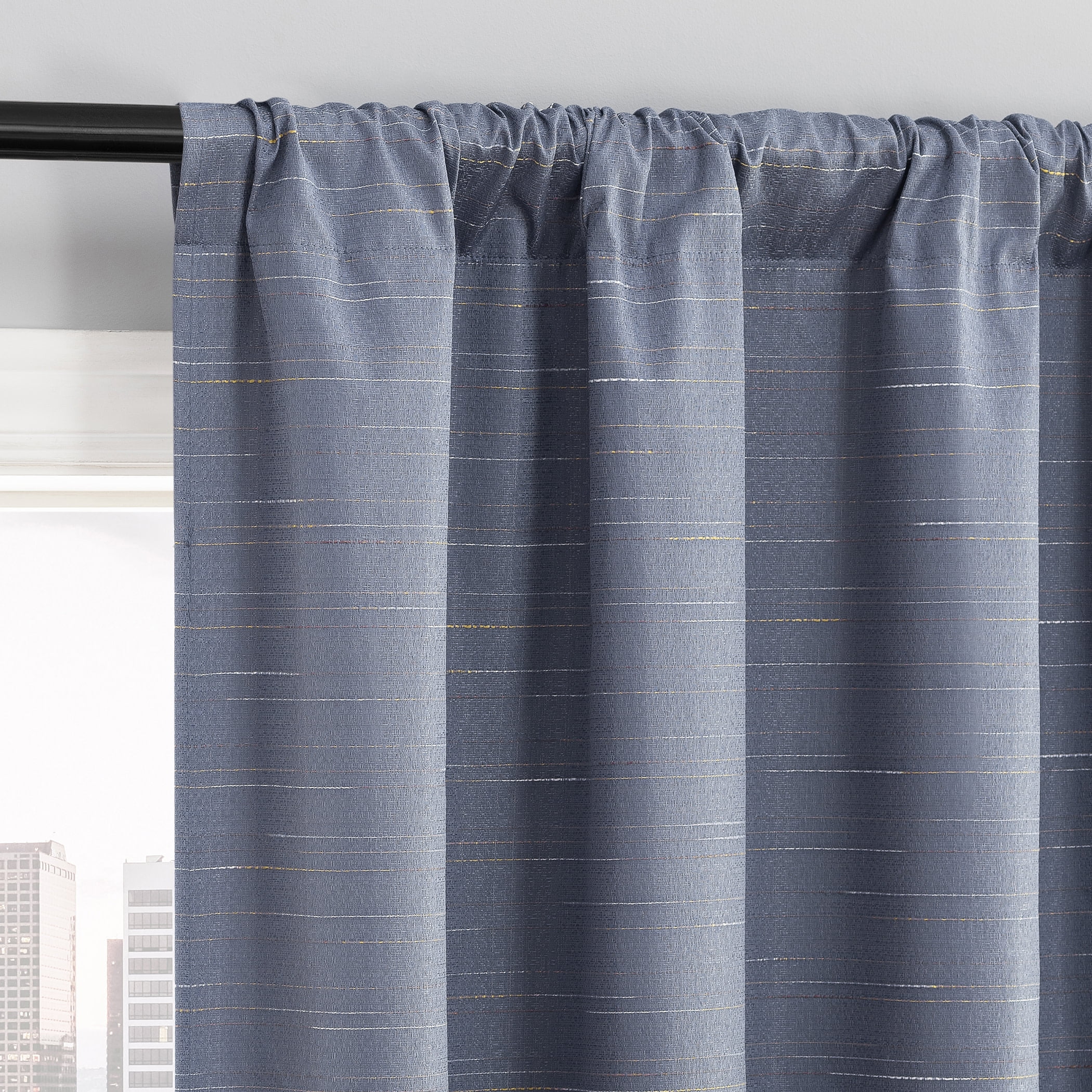Sun Zero Sylvan Blackout Thermal Curtain Panel 40x63 Denim - Walmart.com