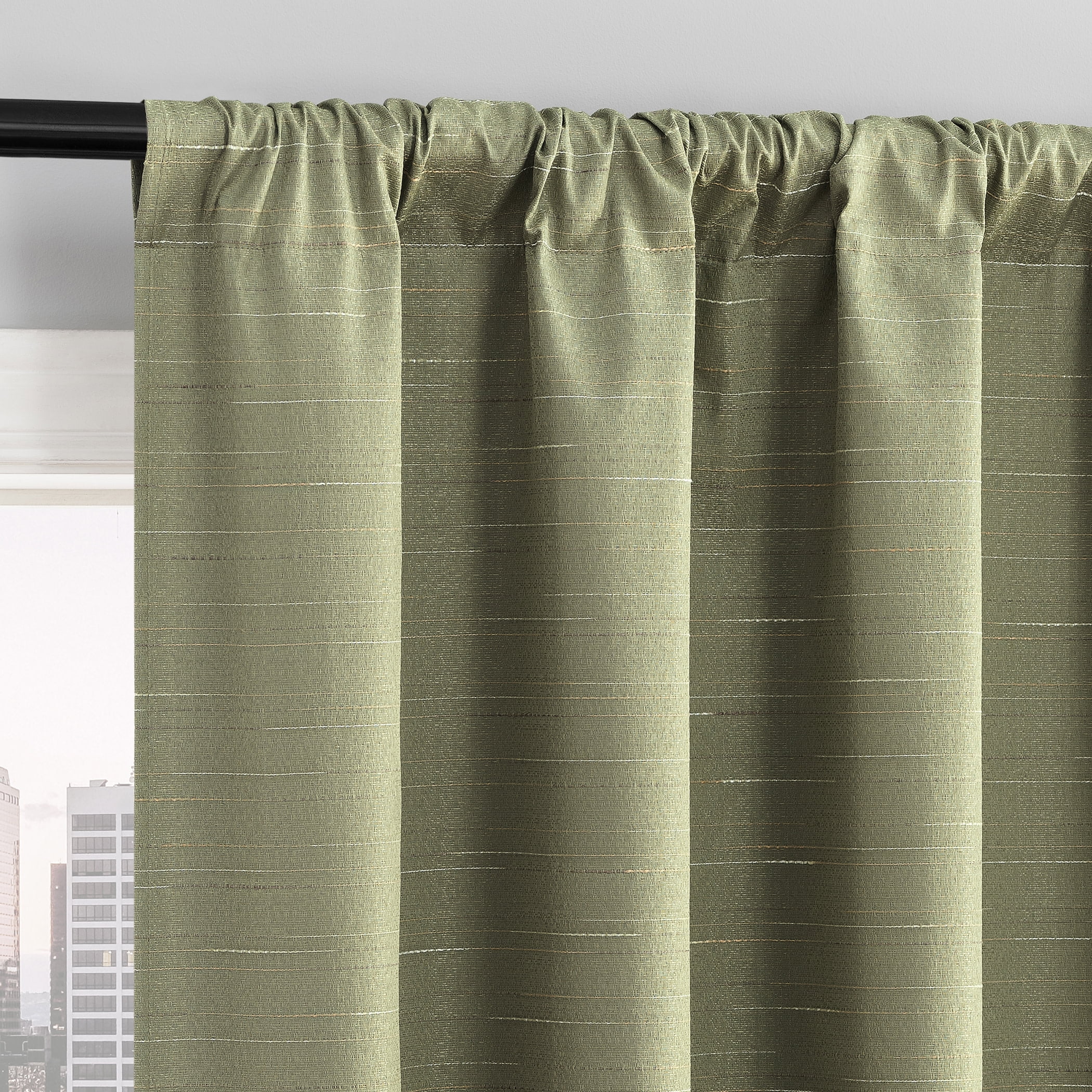 Sun Zero Sylvan Thermal Blackout Curtain Panel 40x63 Sage Green Energy ...