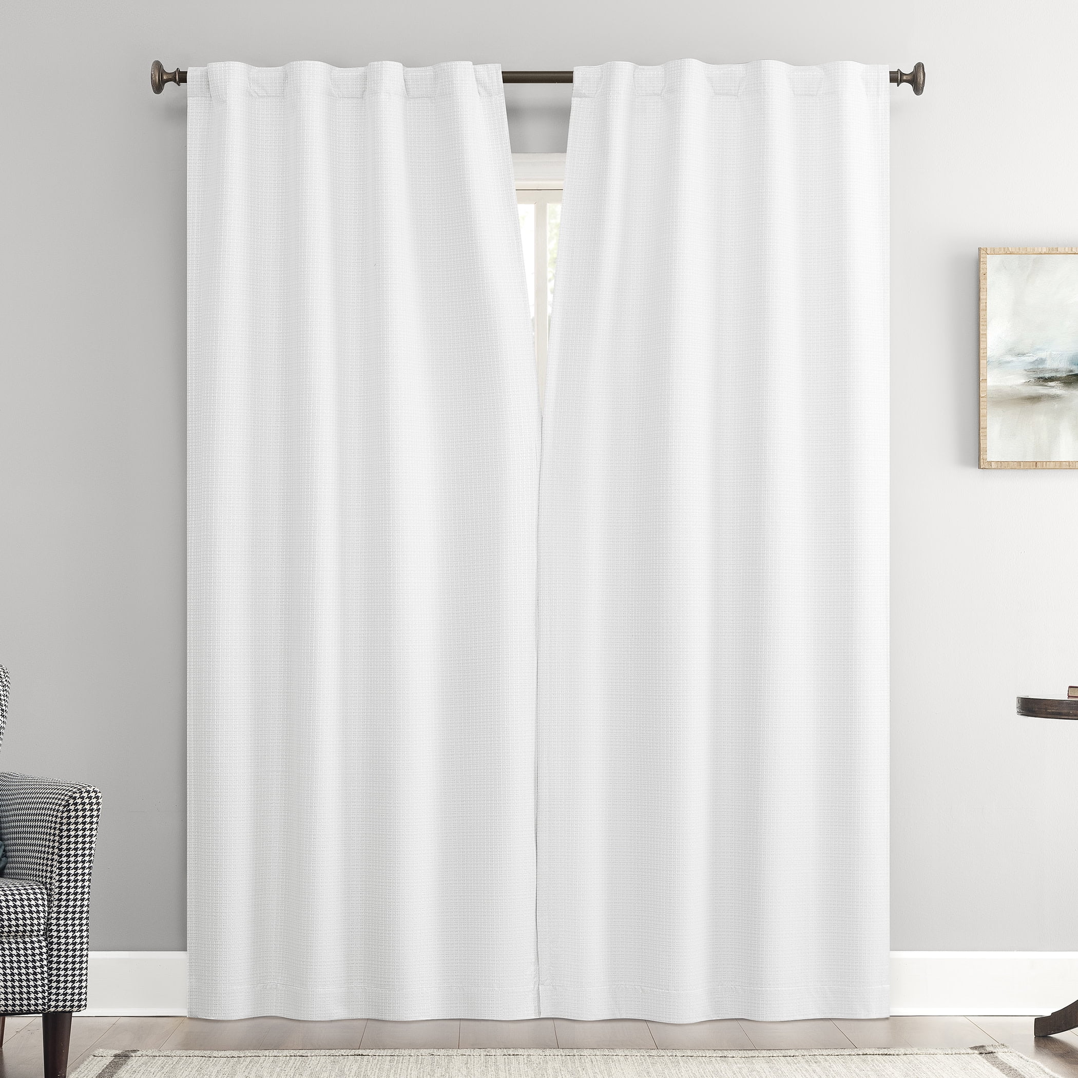 Sun Zero Vance 2-Piece Magnetic Closure 100% Blackout Back Tab Curtain ...