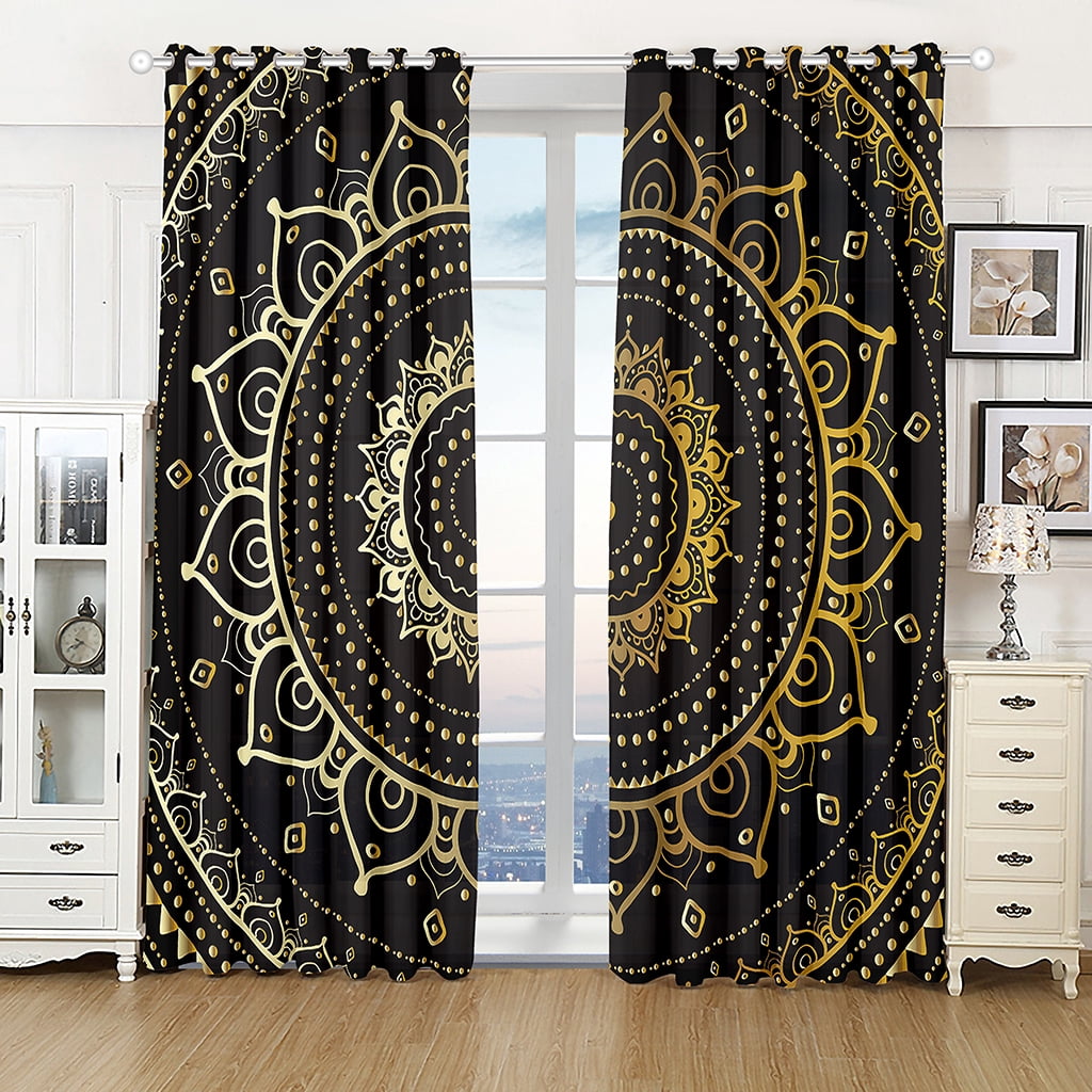 Sun and Moon Aesthetic Sun Moon Curtains Black Dark Spiritual Wall ...