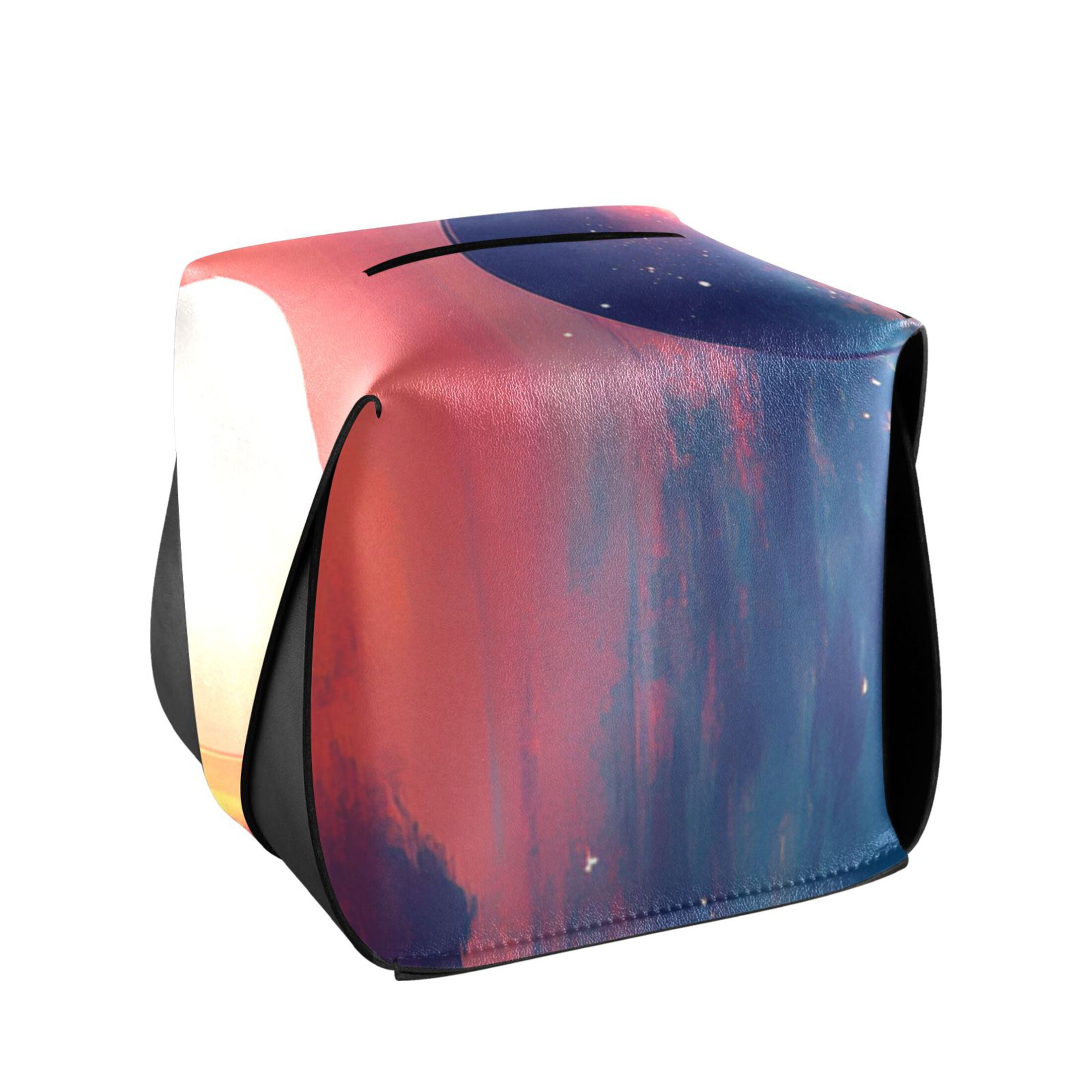 Sun and Moon Hanging Tissue Box Cover Leather Square Rectangle Tissue ...