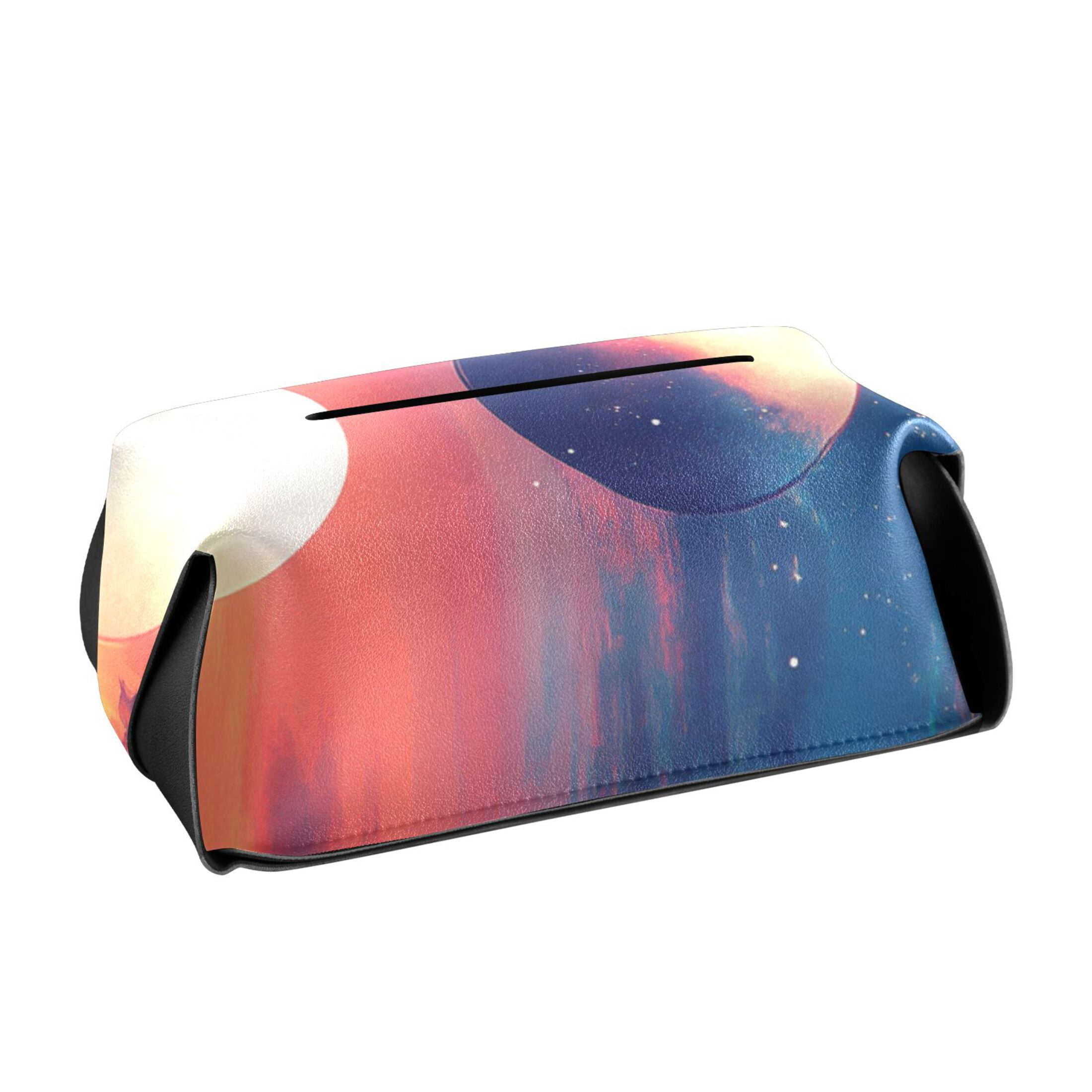 Sun and Moon Hanging Tissue Box Cover Leather Square Rectangle Tissue ...