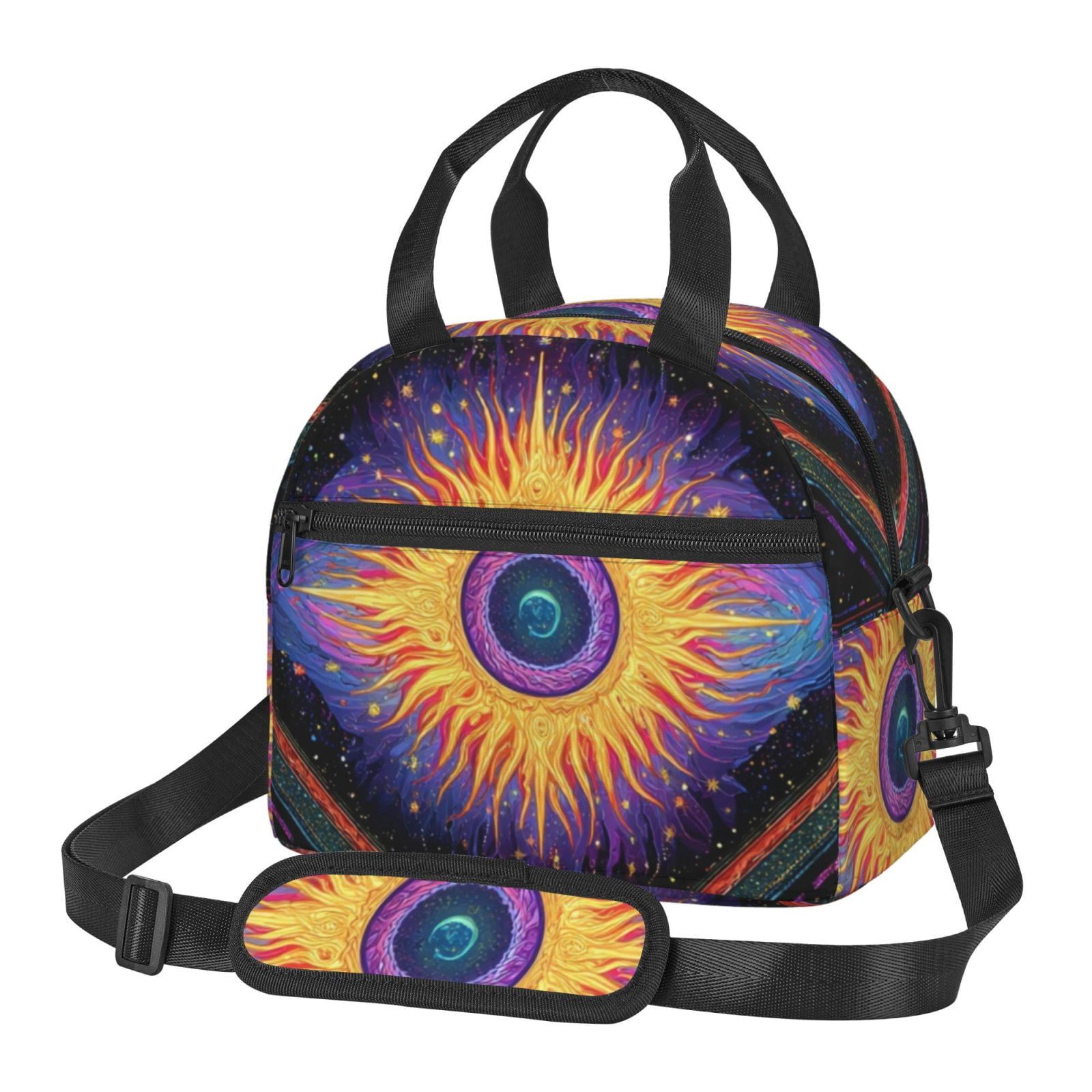 Sun and Moon Insulated Lunch Bag with Shoulder Strap, Lunch Box for Men ...
