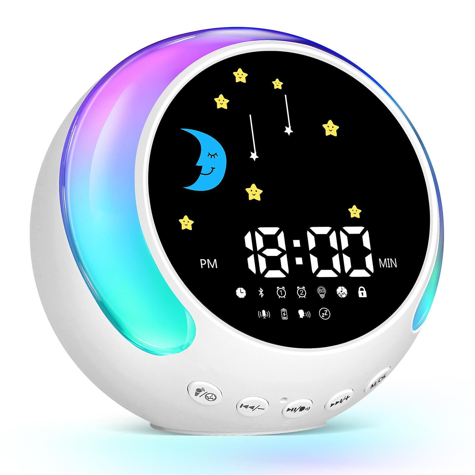 Sun and Moon Rise Kids Alarm Clock Children S Sleep Trainer Sleep Sound Machine Wake Up Light ...