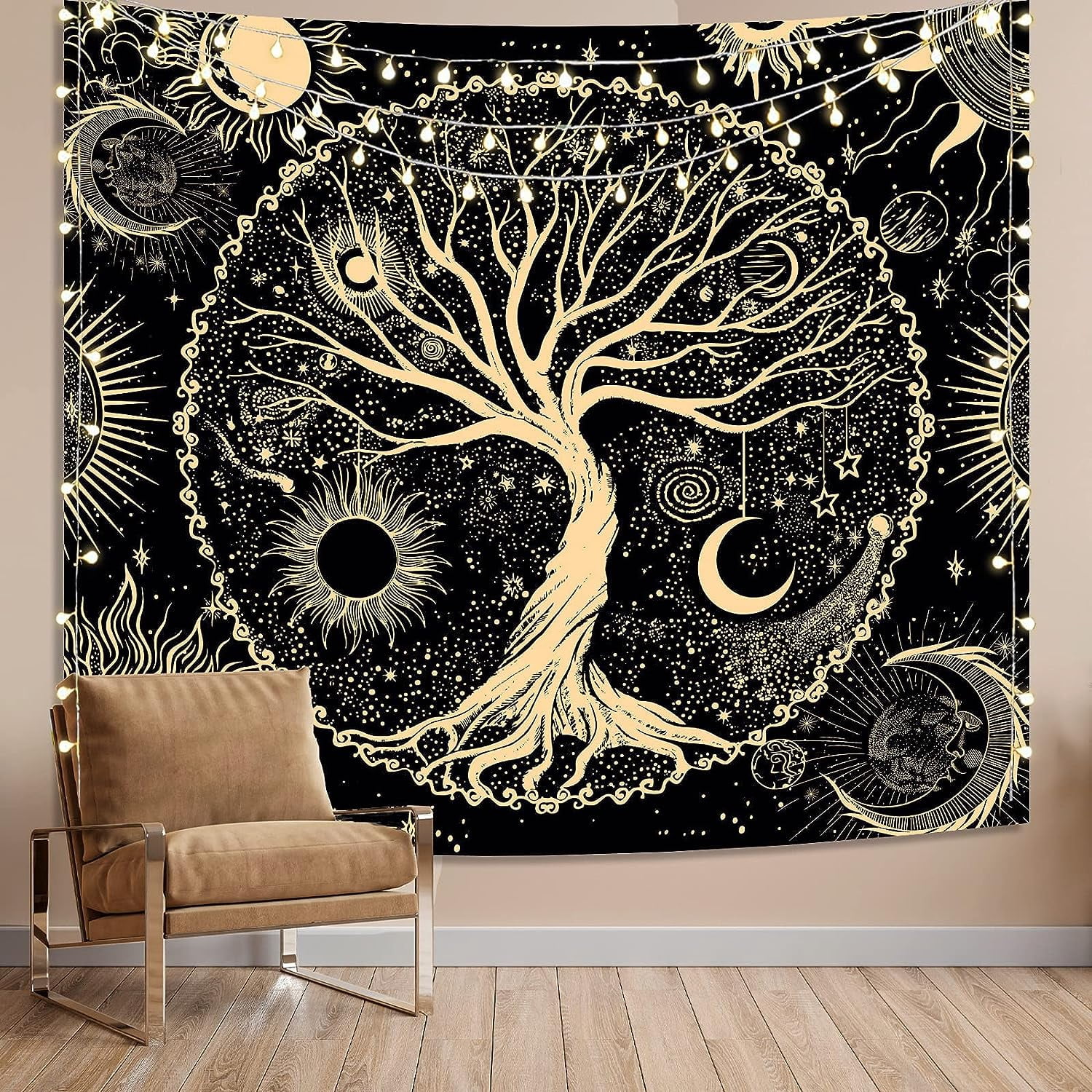 Sun and Moon Tapestry Tree of Life Wall Tapestry for Bedroom Aesthetic ...