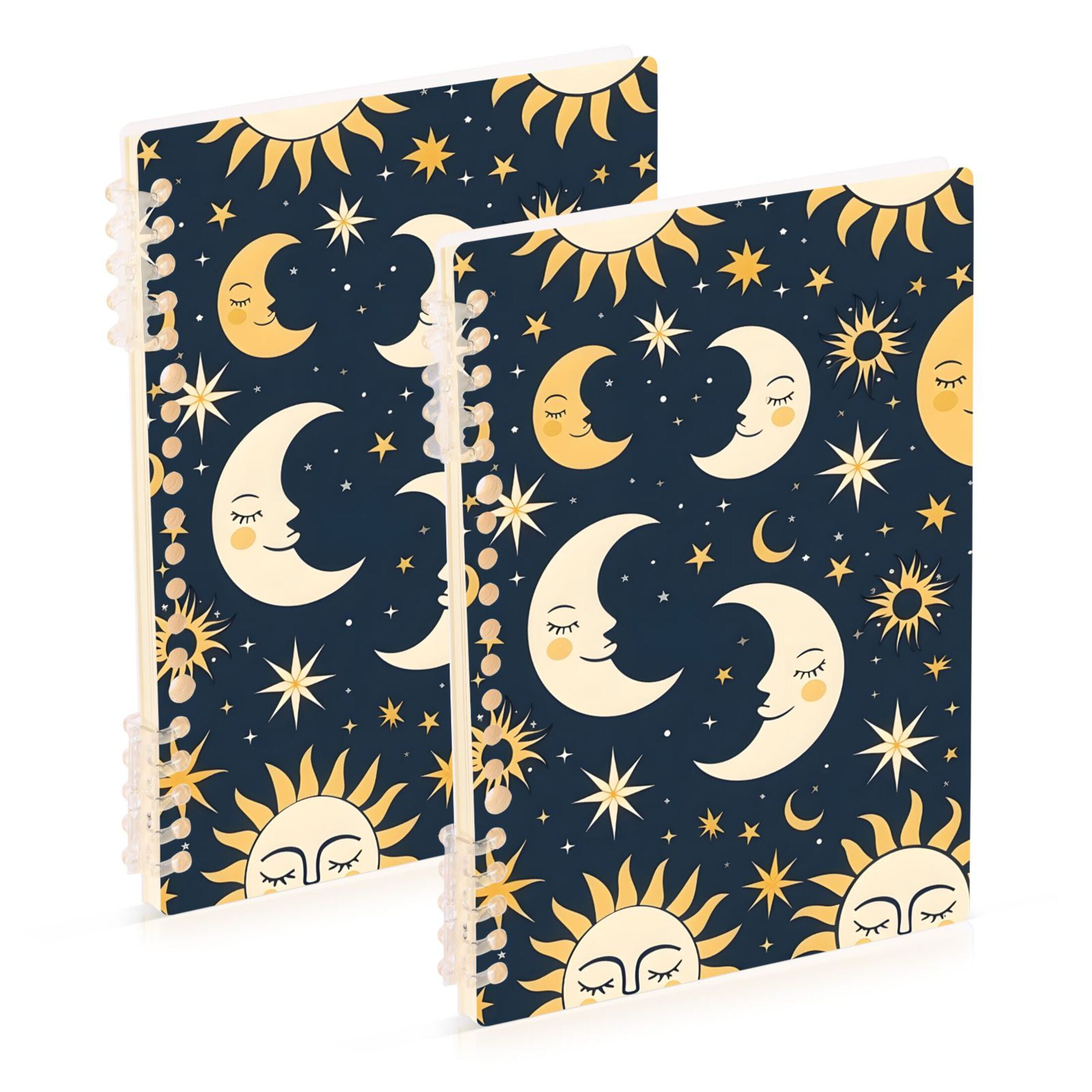 Sun and Moon and Star Ring Binder Notebook Journey Note Diary College ...