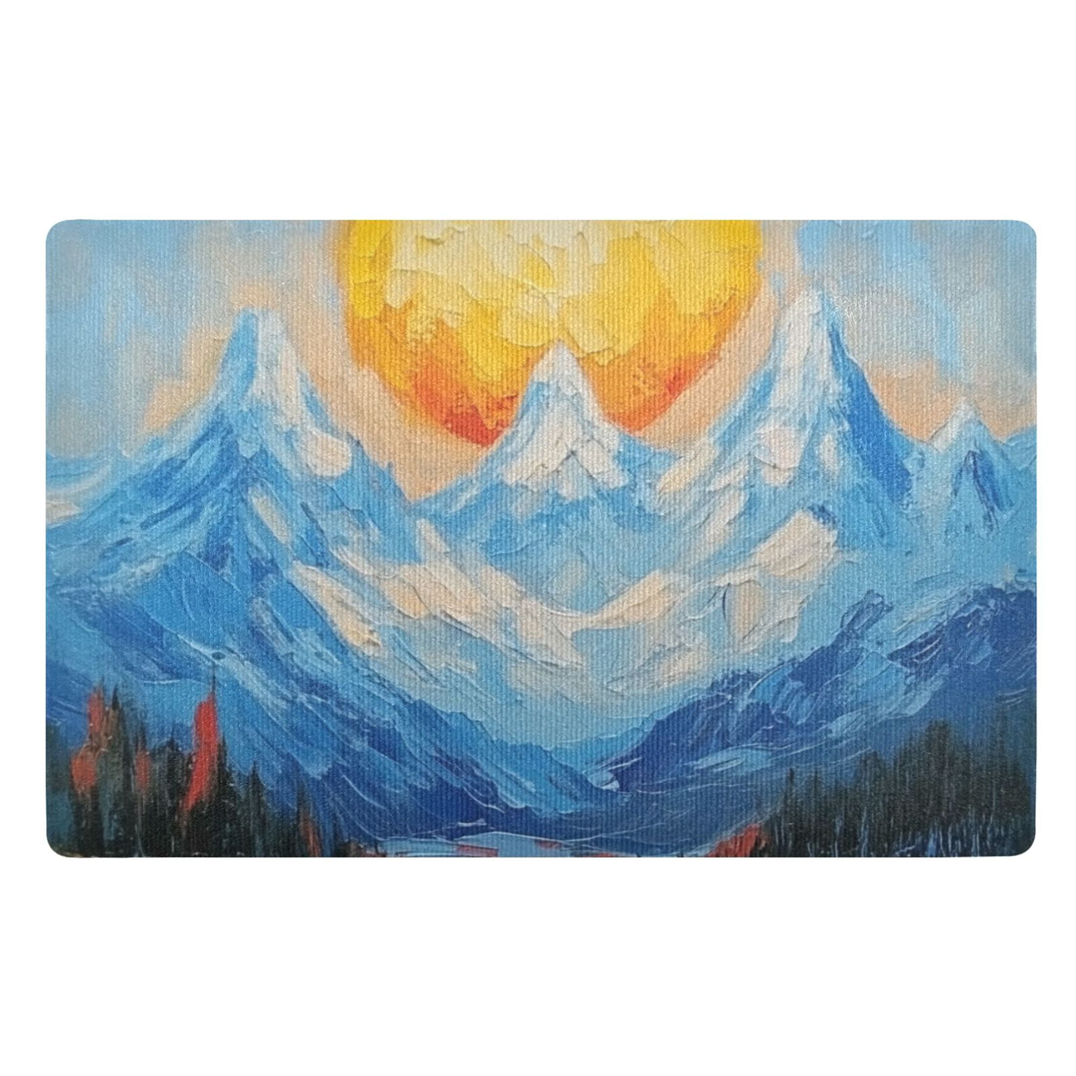Sun and Mountain Floor Door Mat Outdoor Indoor for Home Entrance ...