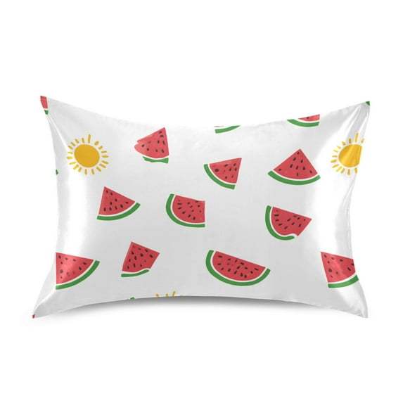 Sun and Watermelon Pillowcase Standard Size Luxury Silky Soft Wrinkle ...