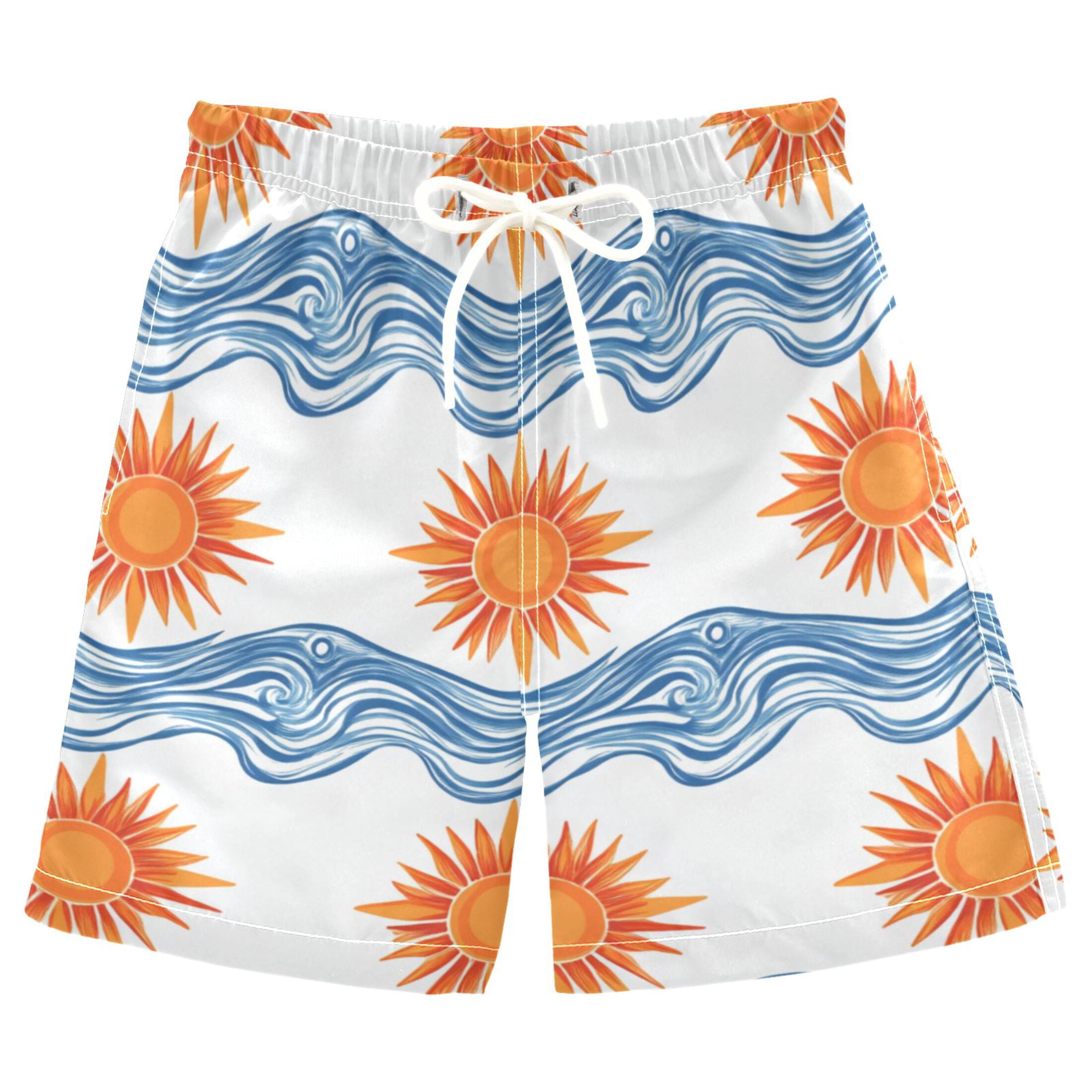 Sun and Waves Boys' Beach Pants Board Shorts Swim Trunks Bathing ...