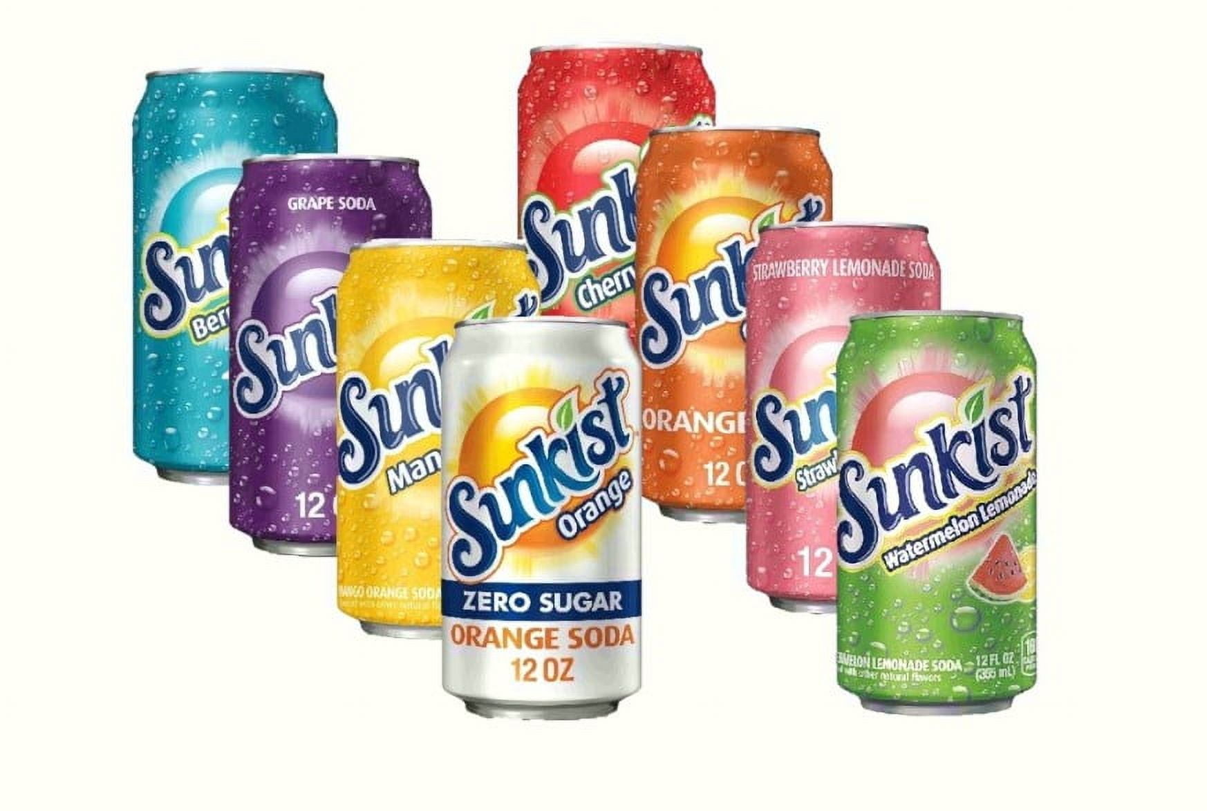 Sun-kist Refreshment Collection: 8-Pack of Fruity Favorites Soda Drinks ...