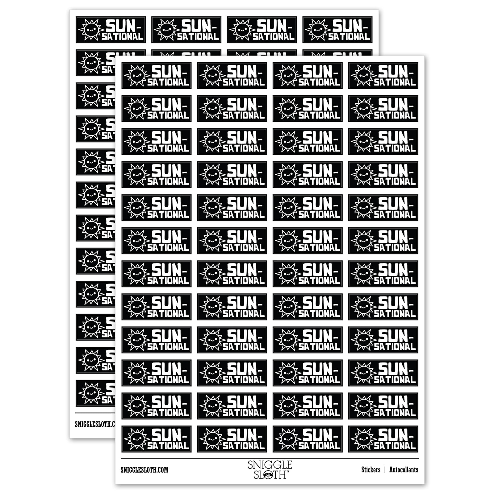 Sun-sational Sensational Teacher Student School Sticker Set - Black ...