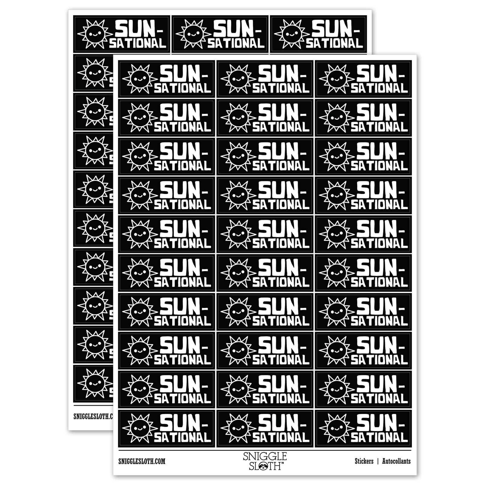 Sun-sational Sensational Teacher Student School Sticker Set - Black ...