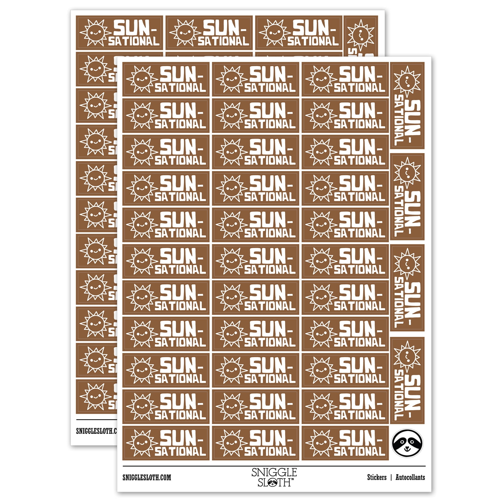 Sun-sational Sensational Teacher Student School Sticker Set - Brown ...